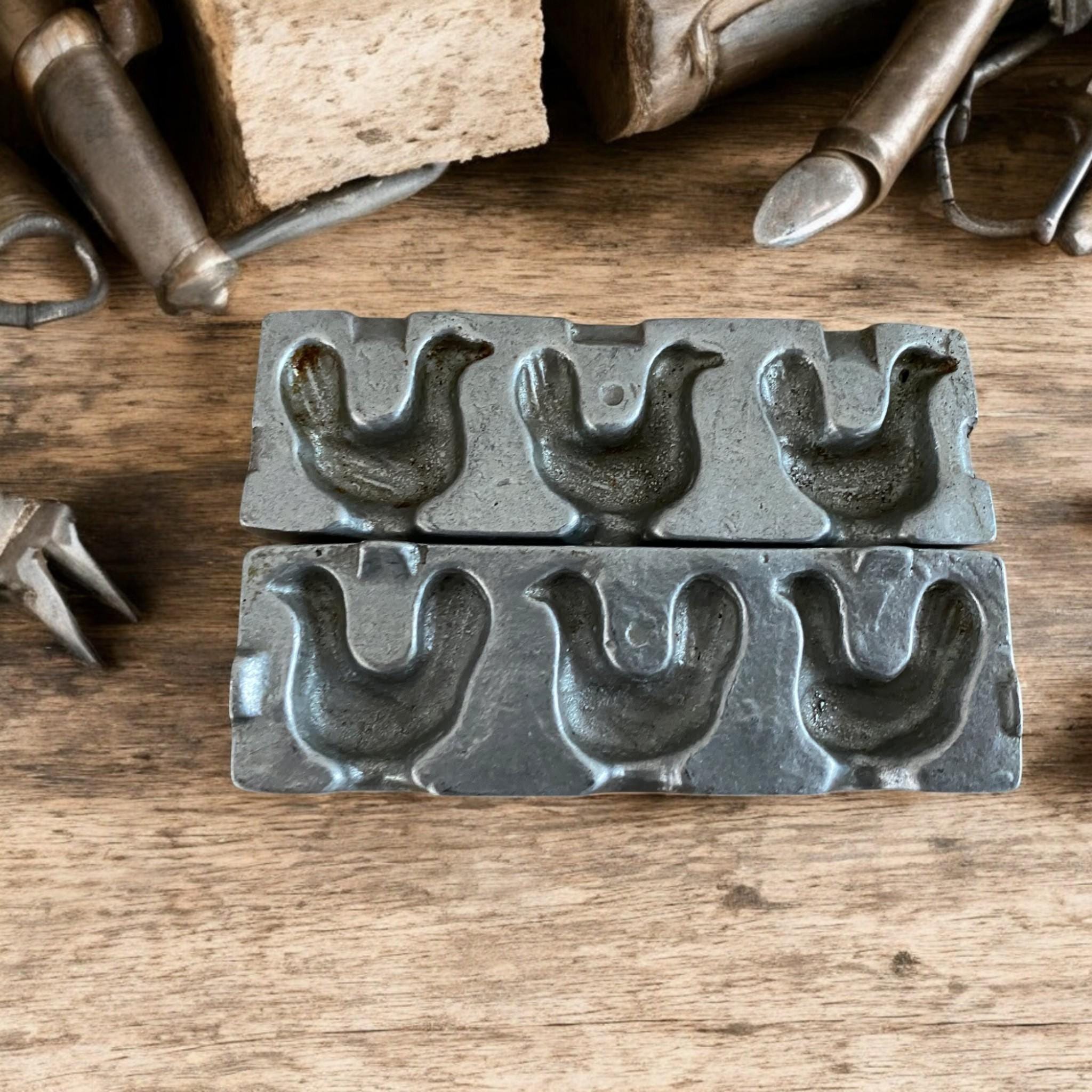 Vintage 2 Part,rare Ice Pewter Molds of Various Scenes! - Etsy