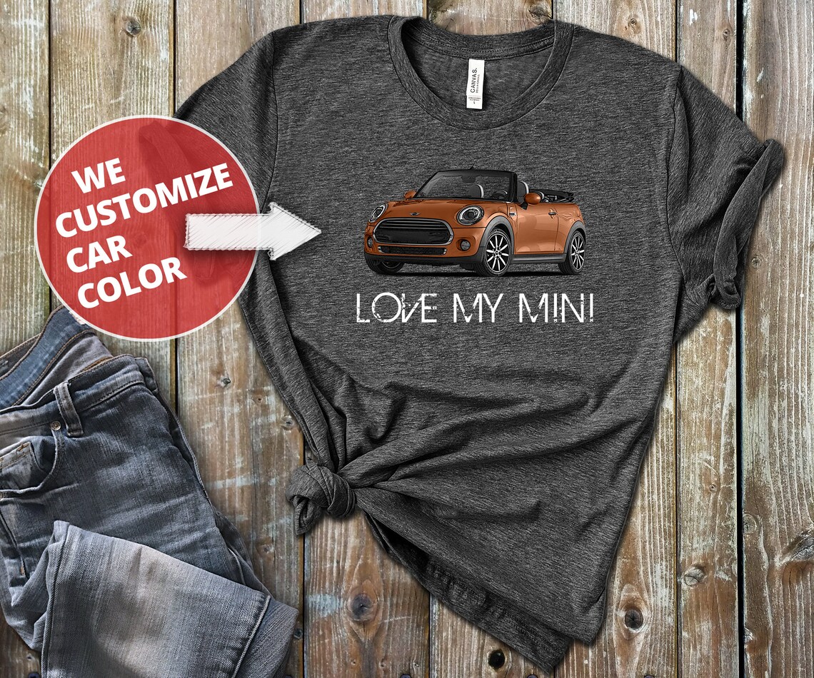 Mini Cooper Convertible Shirt Love My Mini Custom Car MINI - Etsy