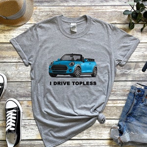 Mini Cooper T-shirt, Mini Lover, Custom Car Tee, Car Illustration, Mini ...