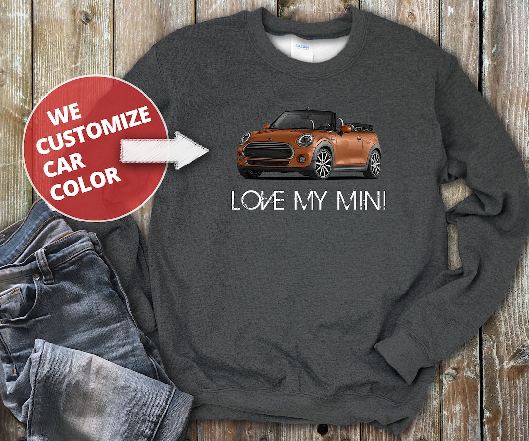 Mini Cooper Sweatshirt, Mini Lover, Custom Car Tee, Car Illustration ...