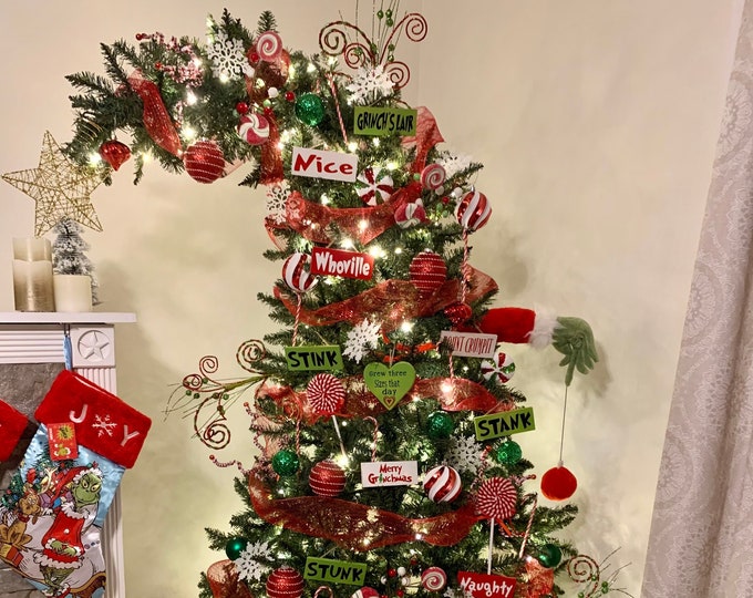 Grinch Tree-the Grinch Christmas Tree Design 6.5 Ft Tree Inspired From ...
