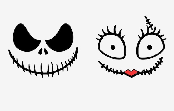 Nightmare Before Christmas Vinyl Decal Sticker Jack and Sally - Etsy