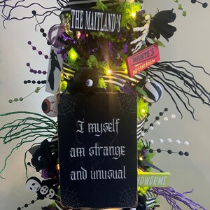 Beetlejuice Green Flocked Christmas Tree - Etsy