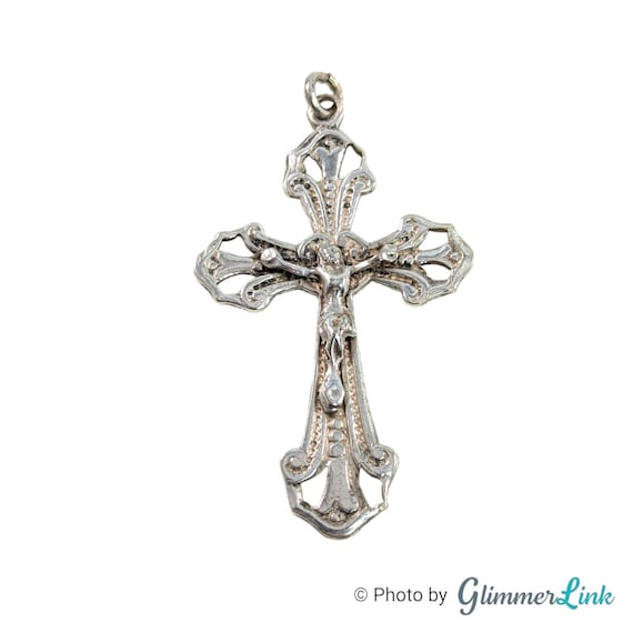 Vintage Alpaca Jesus on Cross Crucifix Signed Silver … - Gem