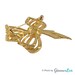 Vintage Triple Loop Bow Ribbon Rhinestones Gold Tone Holiday Christmas ...