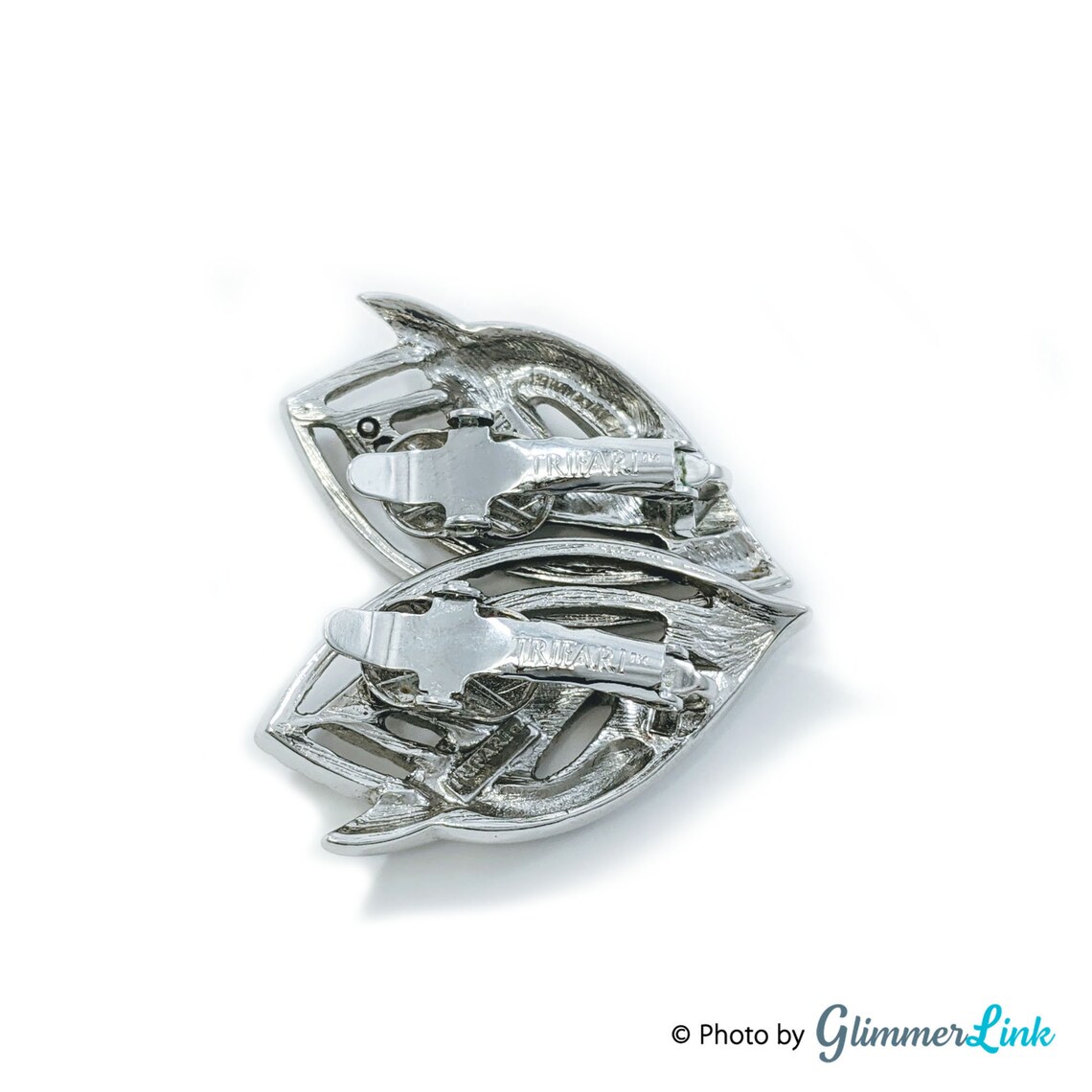 Vintage TRIFARI TM Silver Tone Oval Filigree Swirls Clip on - Etsy