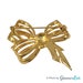 Vintage Triple Loop Bow Ribbon Rhinestones Gold Tone Holiday Christmas ...