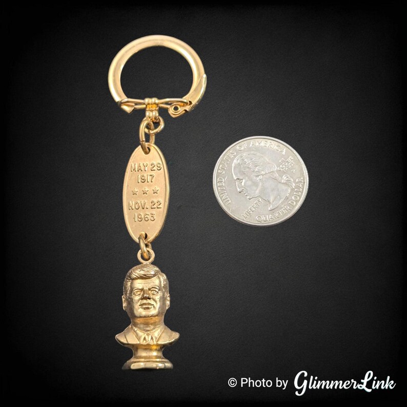 Vintage Hickock USA JFK John F Kennedy Bust Gold Tone Keychain - Etsy