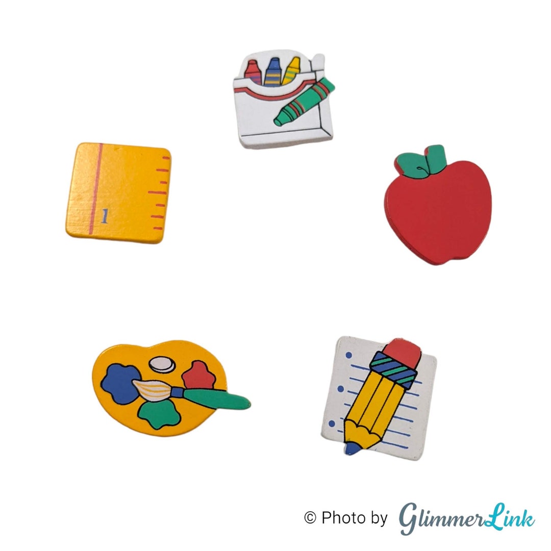 Vintage Wooden Colorful Fun School Classroom Button Covers, Teacher ...