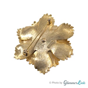 Vintage Large Layered Floral Petals Gold Tone Brooch - Etsy