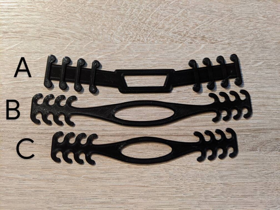 Mask Strap - 3D Printed Plastic Ear Saver Strap for Mask - Ear Pressure ...