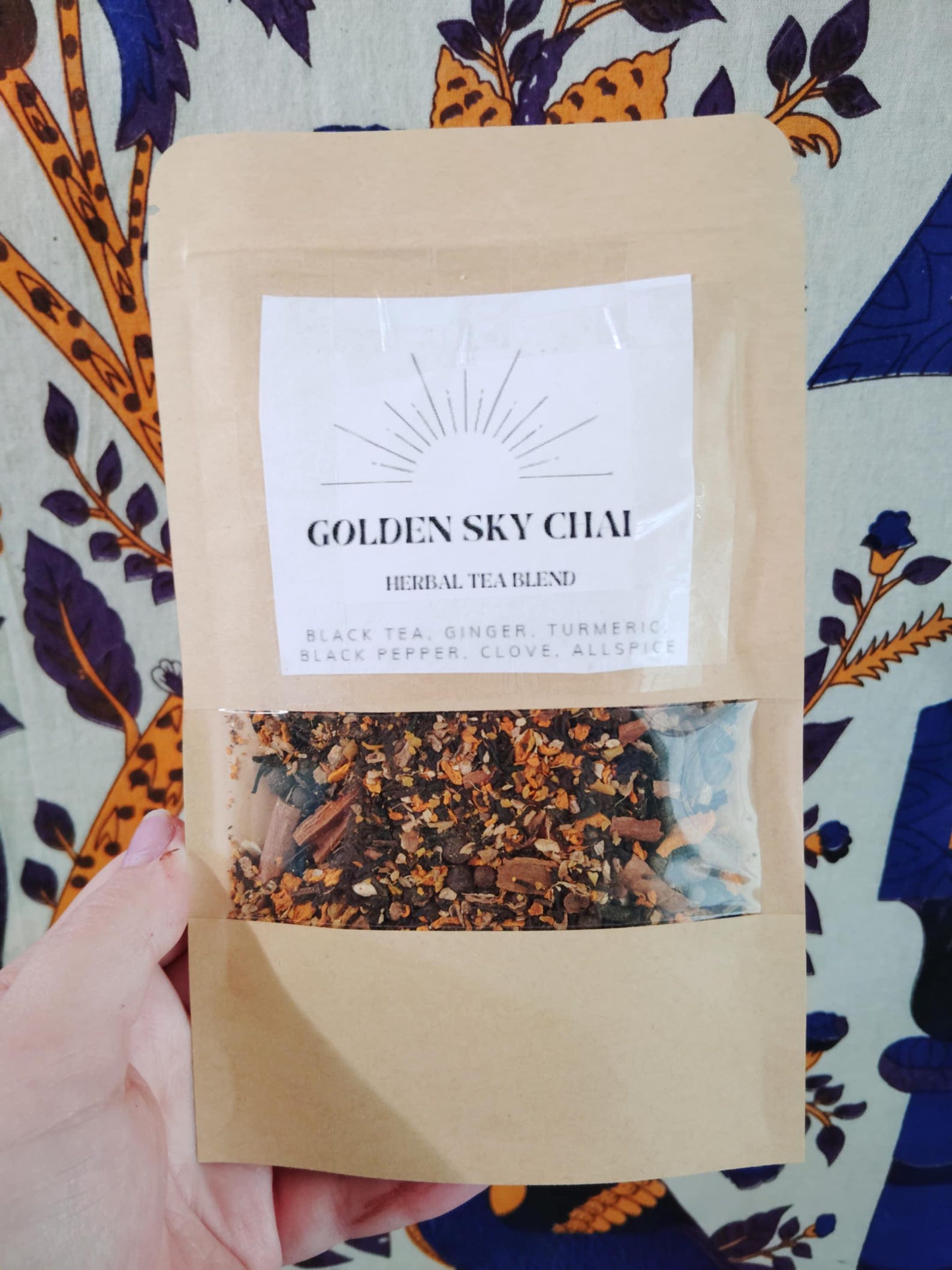 GOLDEN SKY CHAI- Turmeric, Spiced, Herbal Tea Blend, Warming ...