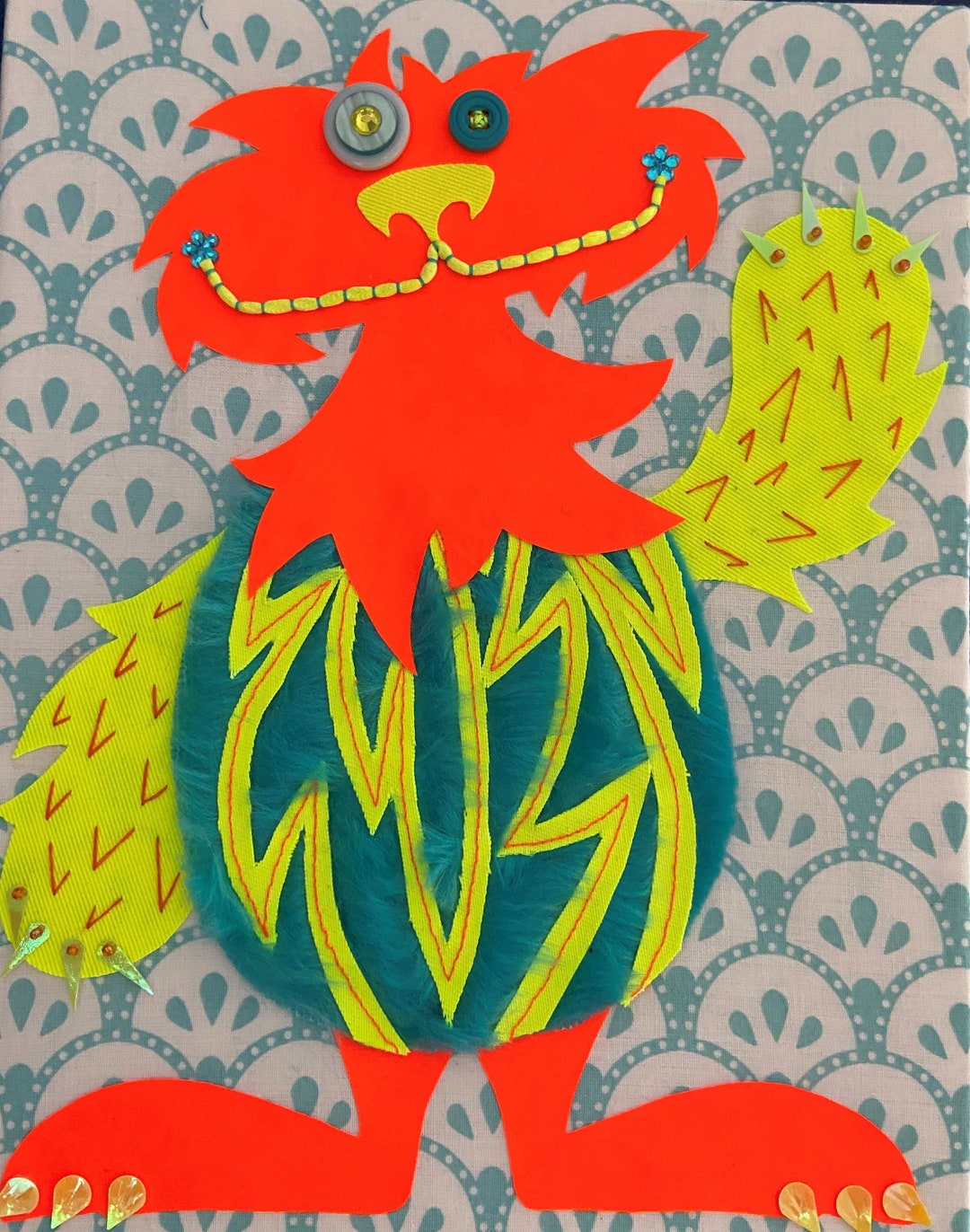 Friendly Monster Barney - Etsy