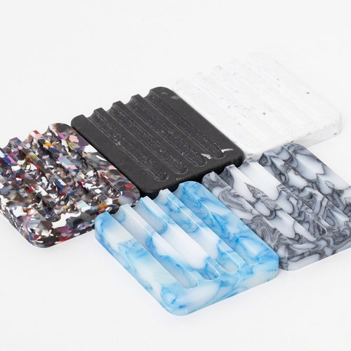 Cyan Soap Dish Turquoise Soap Tray 3d Printed Recycled | Etsy