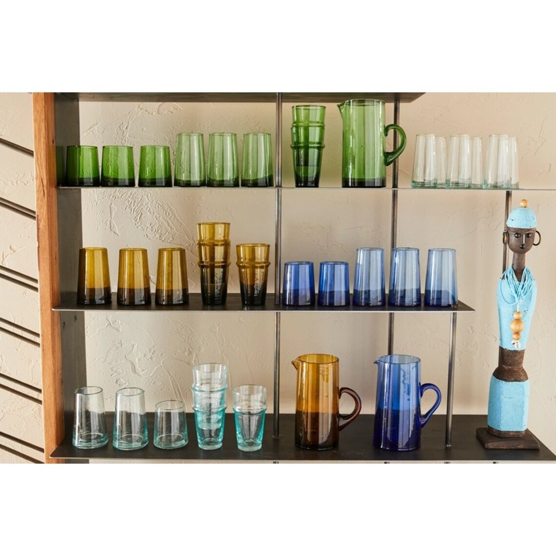 Recycled Glass Cone Jug 1l Capacity Pitcher Handmade - Etsy UK