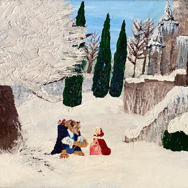 Beauty and the Beast Painting - Etsy