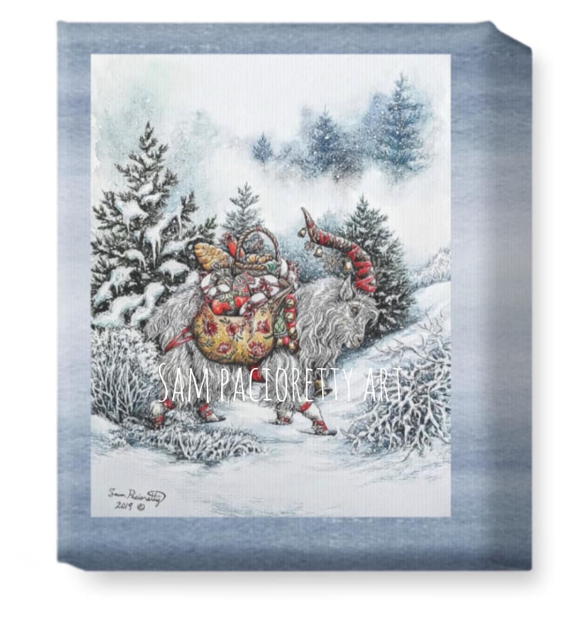 Yule Goat (julbock) Traditional Scandinavian Folktale Illustration ...