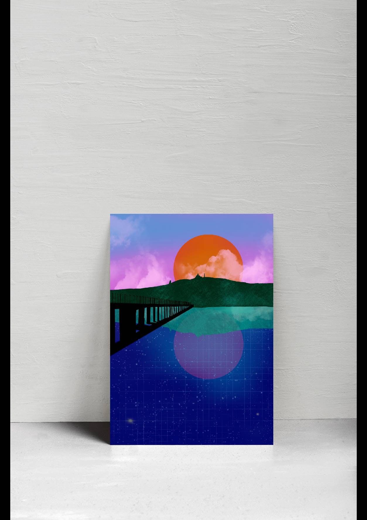 Dundee Vaporwave Art Print Tay Bridge Scotland Synthwave - Etsy