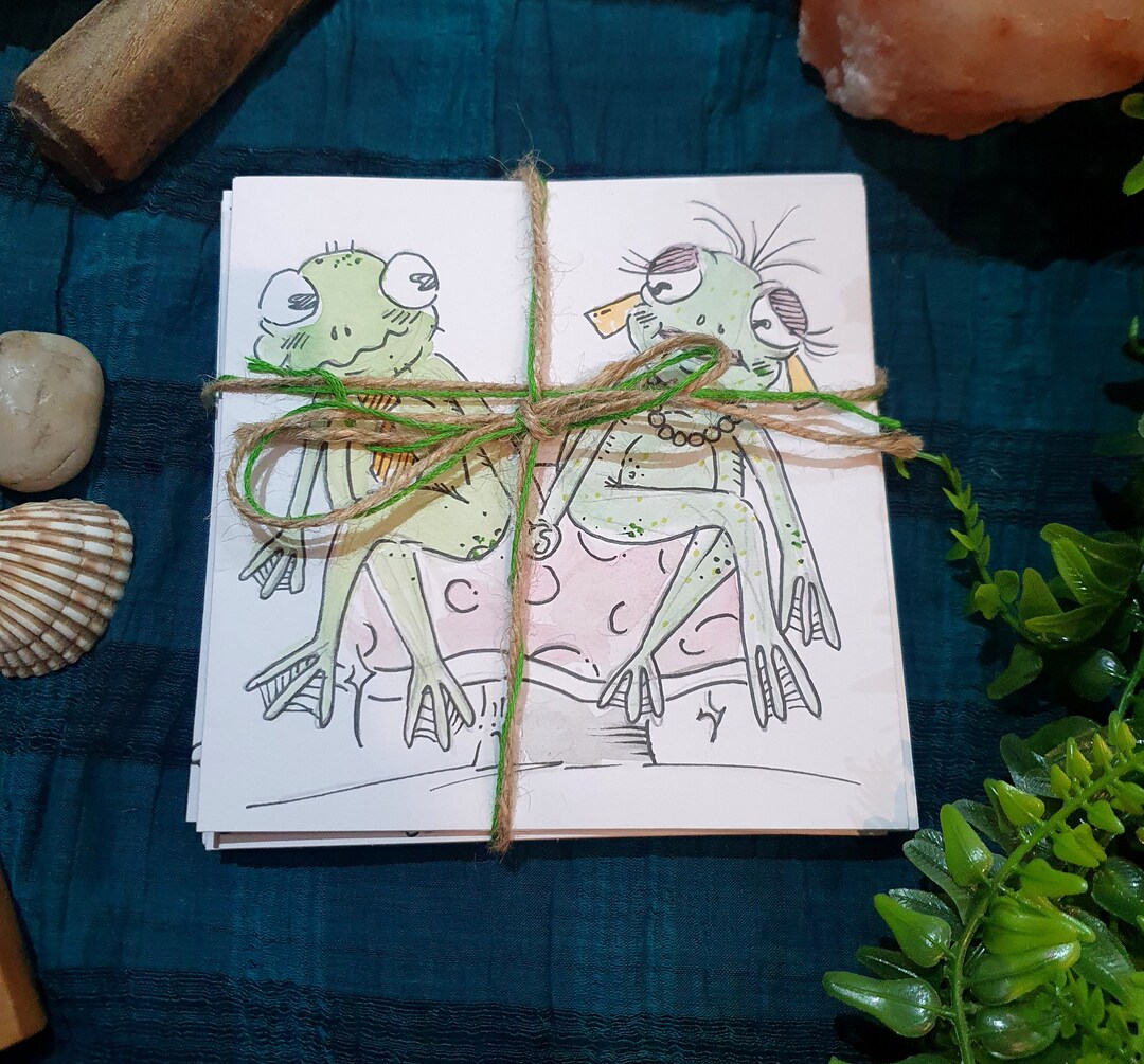 Painted Freaky Frog Cards - Etsy