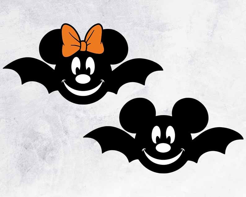 2020 Disney Halloween Mickey Minnie Mouse Bat SVG PNG | Etsy