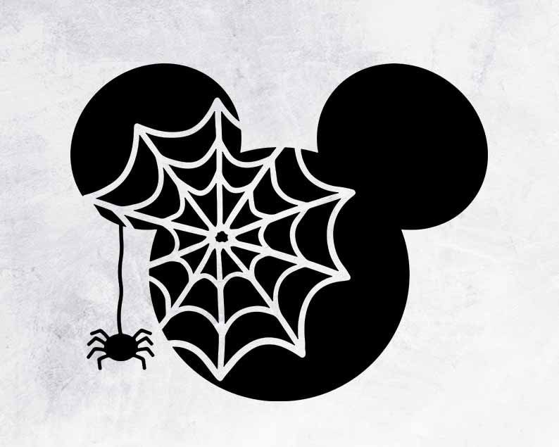 Mickey Mouse Spider Web Disney Halloween SVG PNG | Etsy