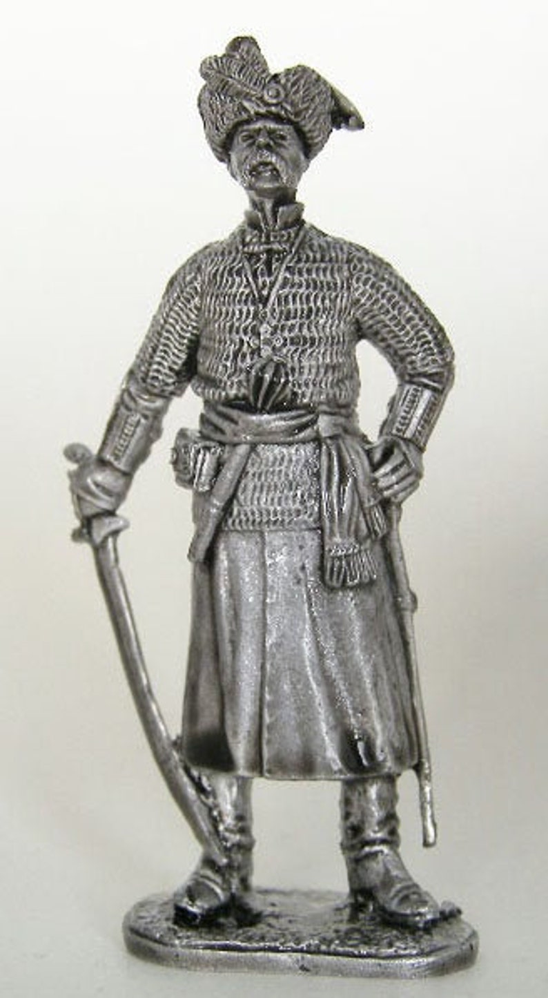 Miniature Figurine Ukrainian Cossack 17 Century 54 Mm Figure 1/32 Scale ...