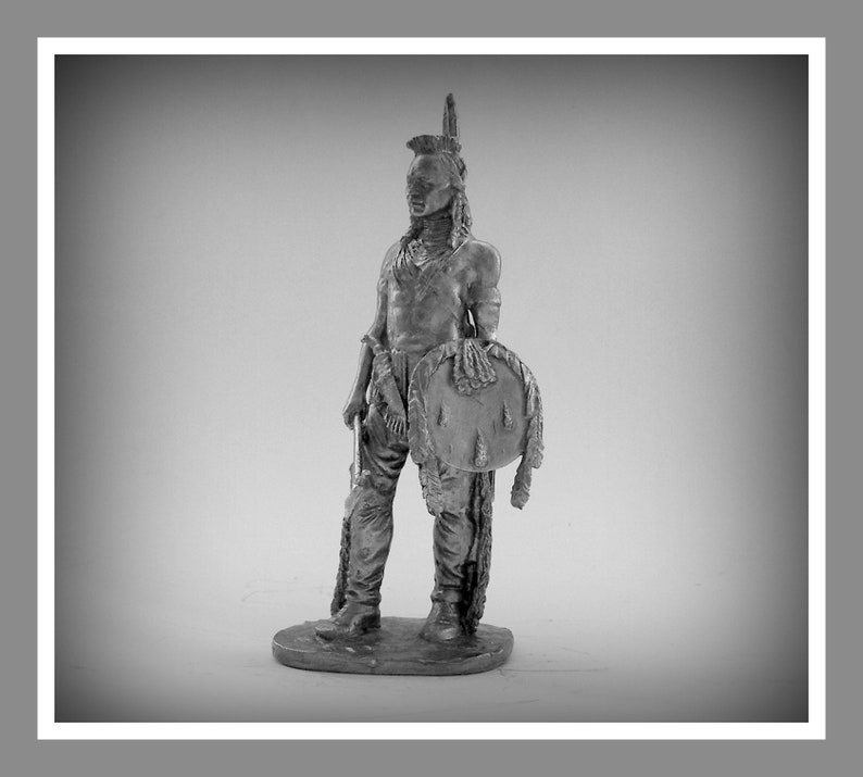 Toy Soldiers Action Figurines Native American Warrior 75 Mm Figures 1/ ...