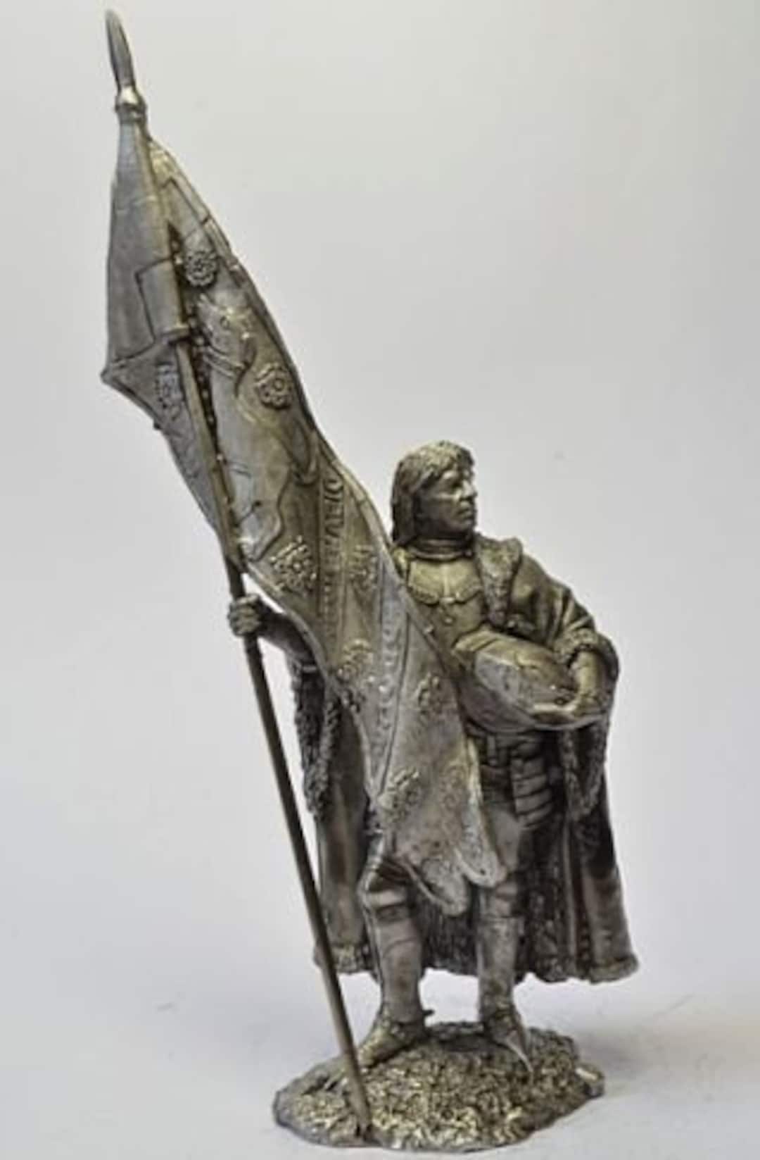 Action Figure Soldier English Knight With Lancaster Flag 15th Century ...