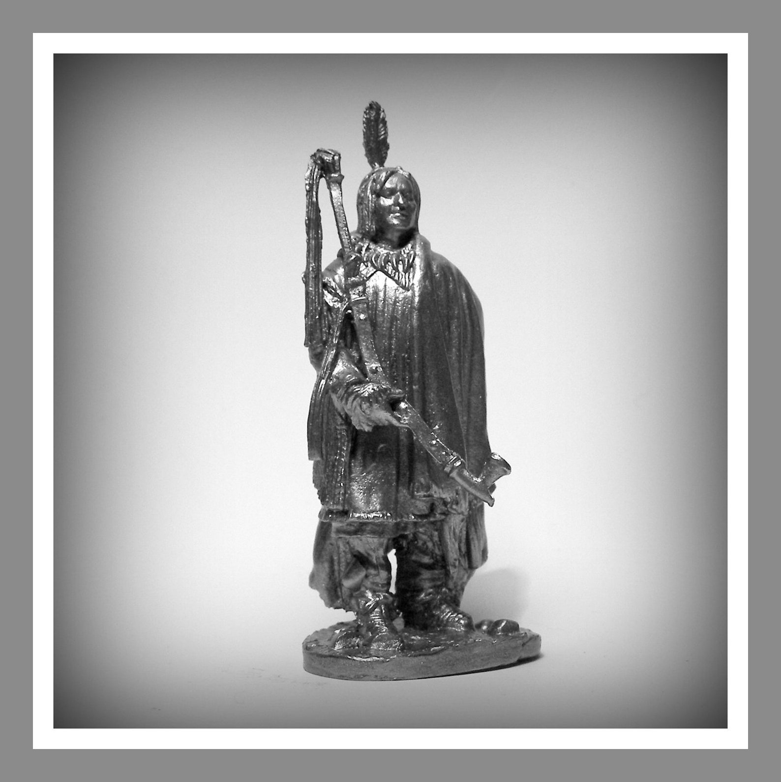Toy Soldiers Action Figurines Native American Warrior 54 Mm Figures 1/ ...
