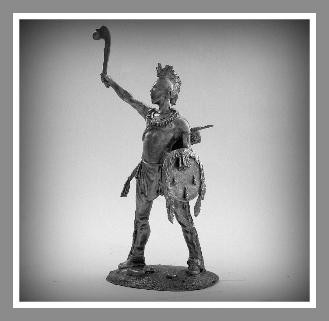 Toy Soldiers Action Figurines Native American Warrior 75 Mm Figures 1/ ...