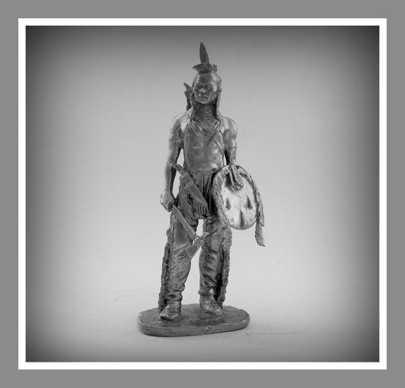 Toy Soldiers Action Figurines Native American Warrior 75 Mm | Etsy