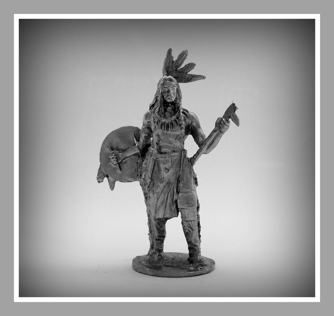 Toy Soldiers Action Figurines Native American Warrior 54 Mm Figures 1/ ...