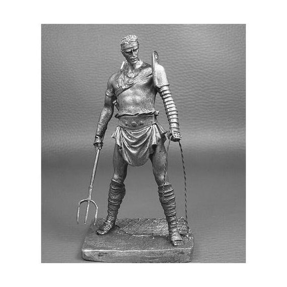 Action Figure Toys Roman Gladiator Retiarius 1st century BC 75 | Etsy