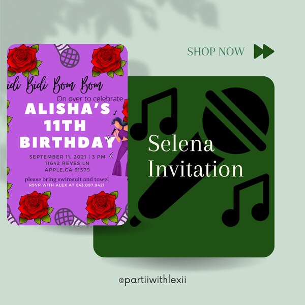 Selena Party Invitations - Etsy