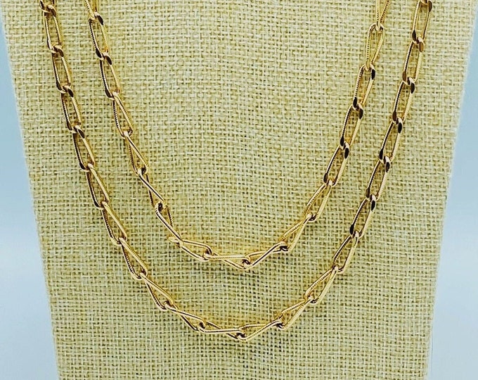 Vintage Monet Gold Chain Necklace, Monet Chain Necklace, 70s Monet ...