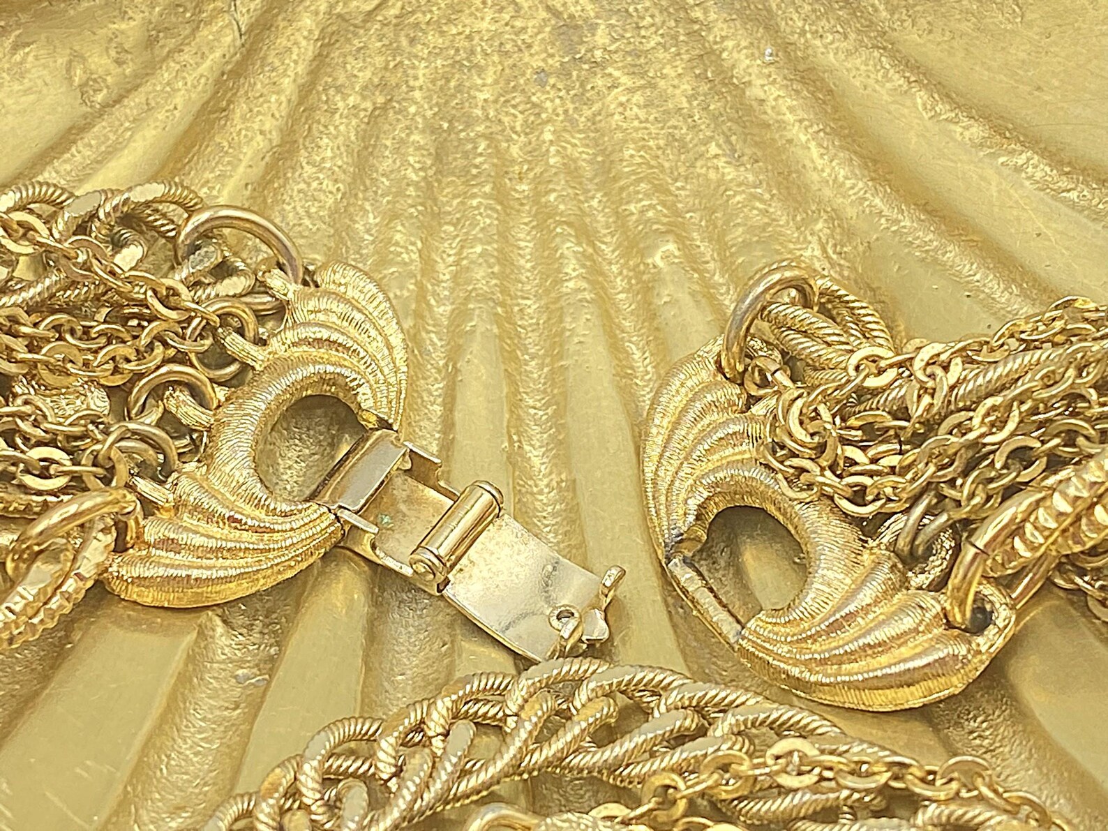 Vintage Monet Chain Necklace, Monet Gold Chain Necklace, 70s Monet ...