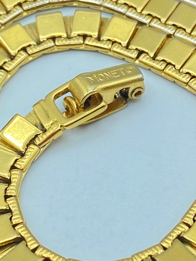 Vintage Monet Chain Necklace, Monet Gold Tone Chain, 70s Monet Necklace ...