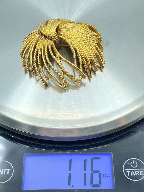Monet Gold Brooch 80s Monet Brooch Monet Book Piece Vintage Monet Jewelry Monet Brooch Signed Monet Brooch Etsy