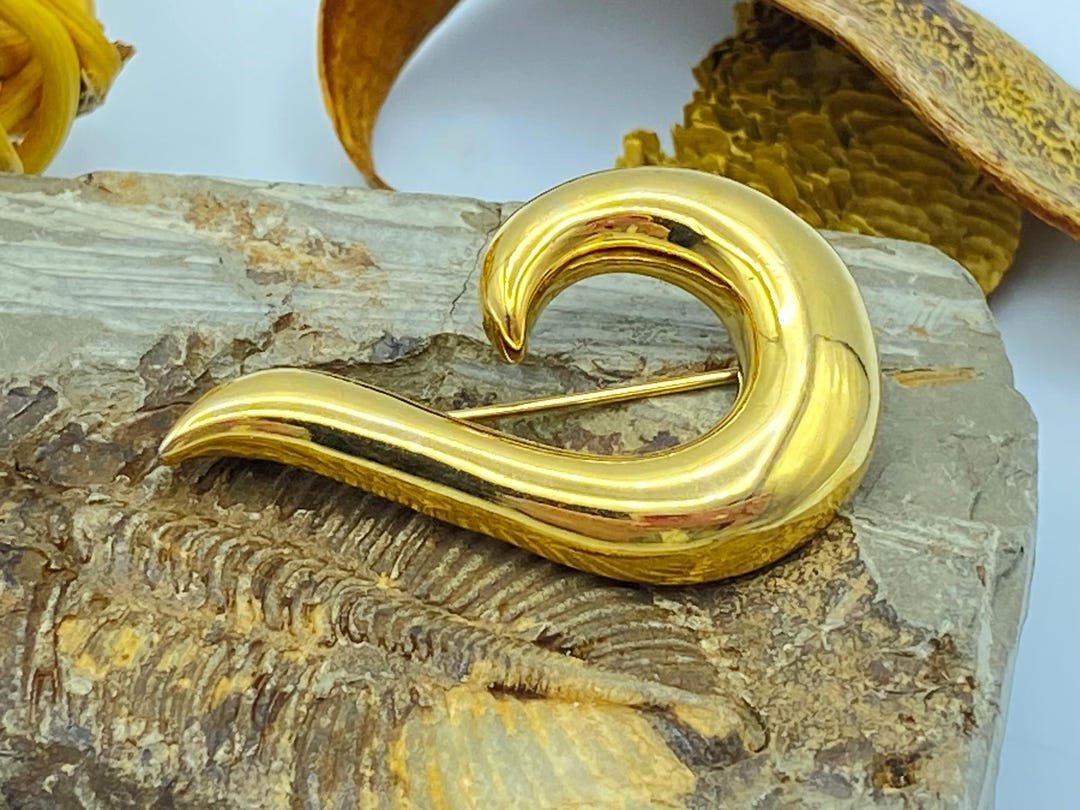 Vintage Napier Brooch, Napier Gold Scroll Brooch, Napier Jewelry - Etsy