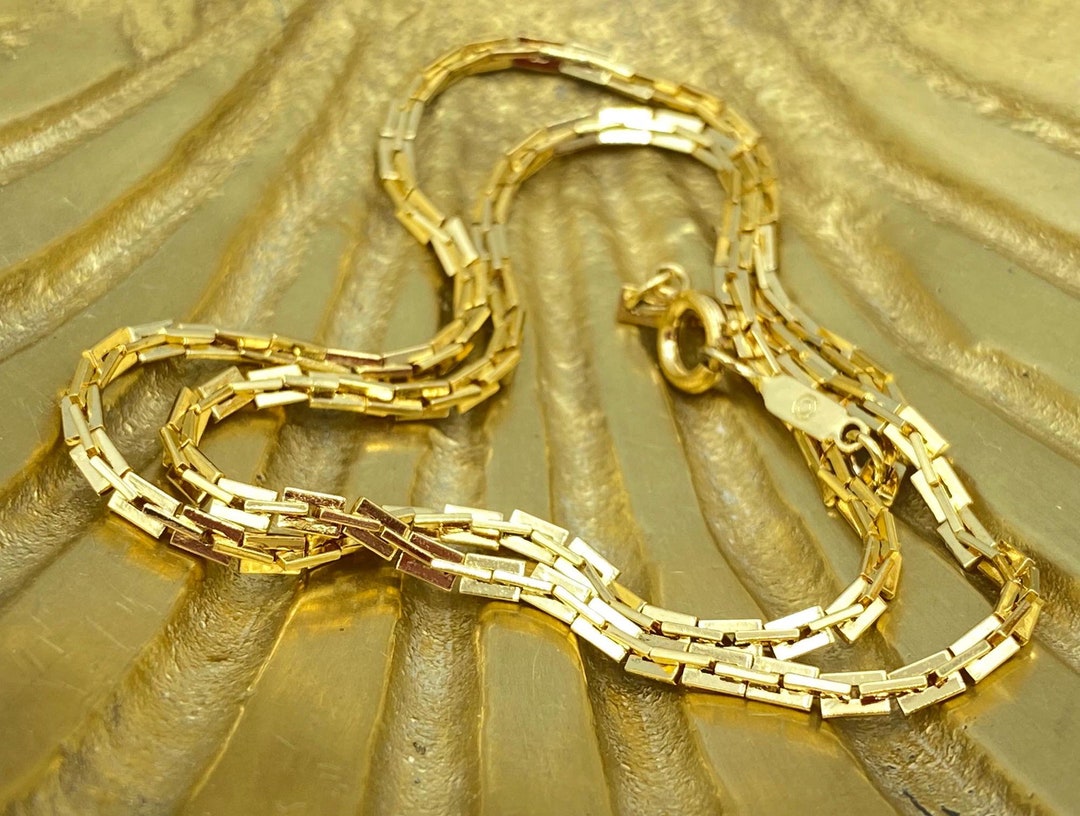 Vintage Monet Choker, Monet Gold Chain Necklace, Monet Jewelry, 15 ...