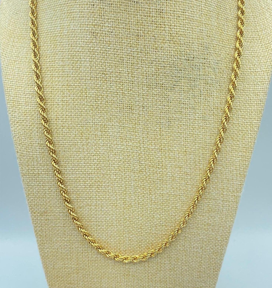 Vintage Monet Gold Chain Necklace, Monet Rope Necklace, 24 Inches ...