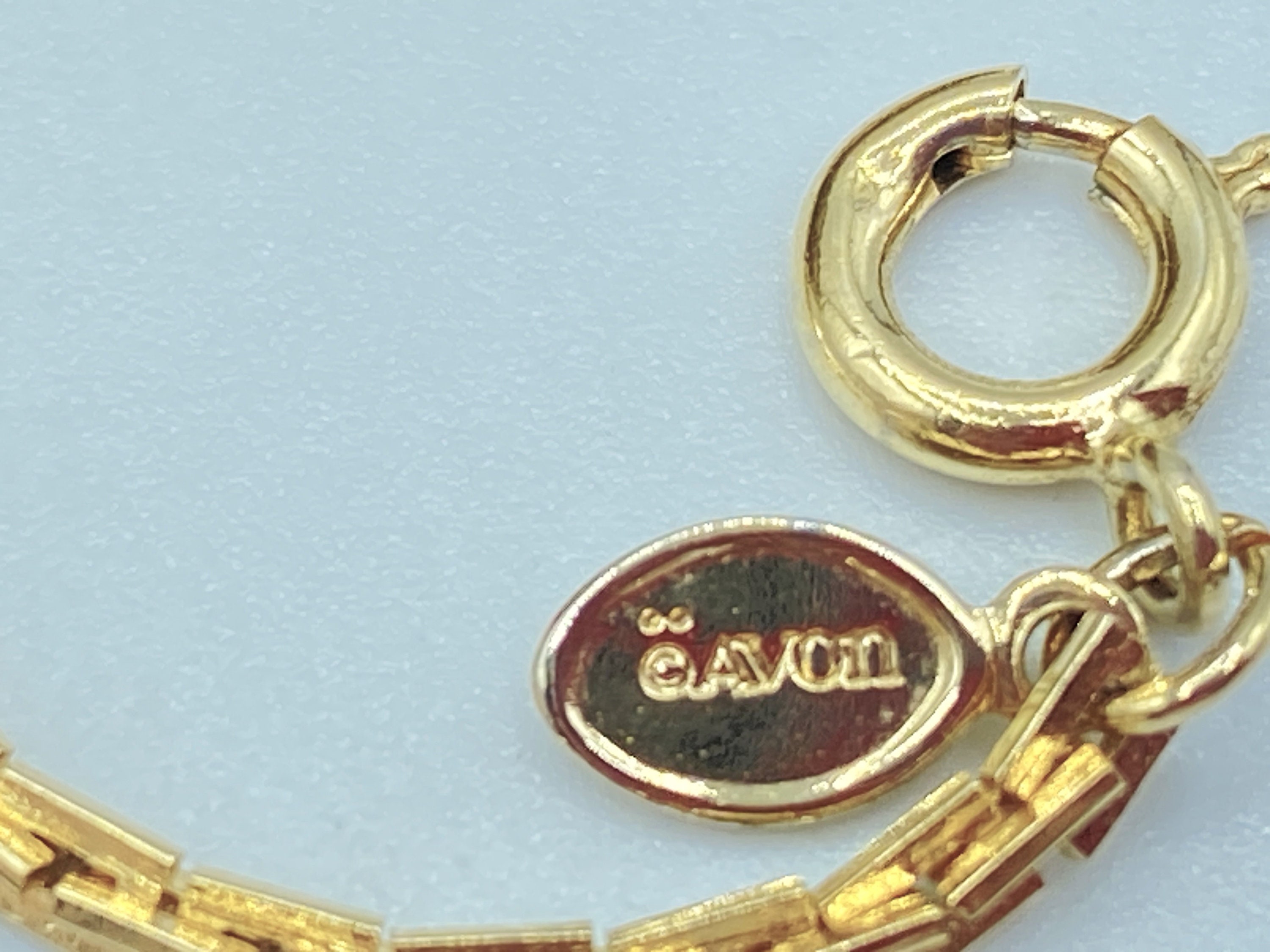 Vintage Avon Gold Chain Necklace, 70s Avon Beaded Chain Necklace, 26 ...