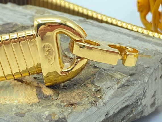 Vintage Napier Gold Tone Flat Gas Pipe Choker, Napier… - Gem