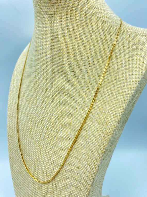 Vintage Monet Necklace, Monet Gold Herringbone Chain,… - Gem