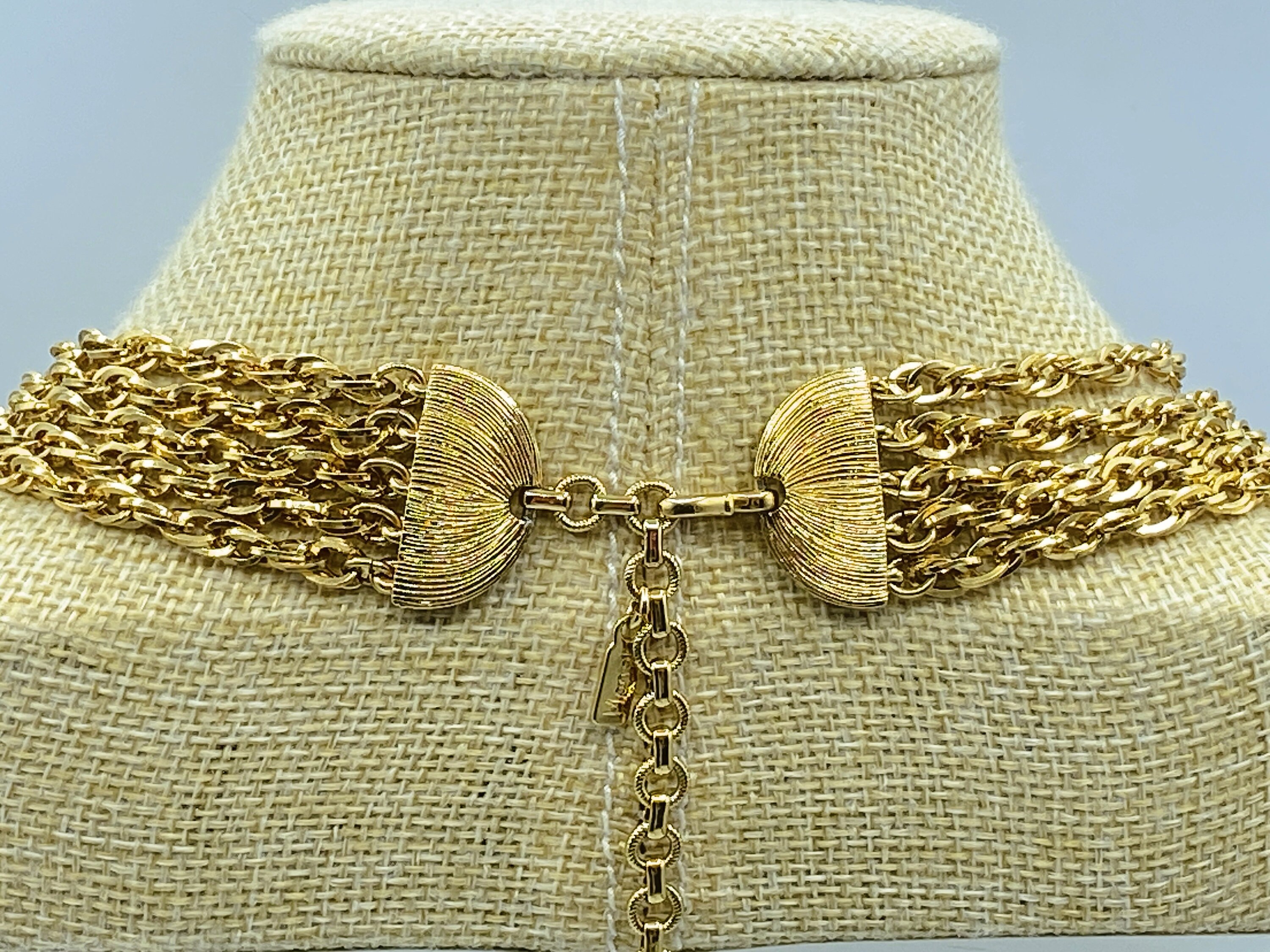 Vintage Monet Necklace Monet Chain Necklace 32 70s - Etsy