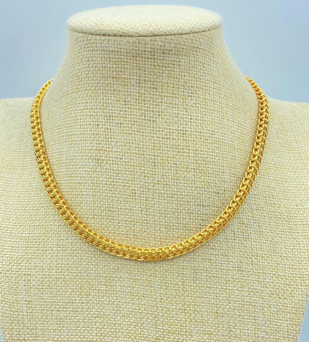 Vintage Monet Gold Chain Necklace, Monet Chain Choker, Monet Jewelry ...