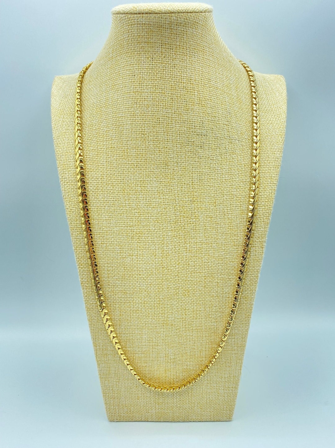 Vintage Monet Gold Chain Necklace, Monet Chain Necklace, Monet Heavy ...