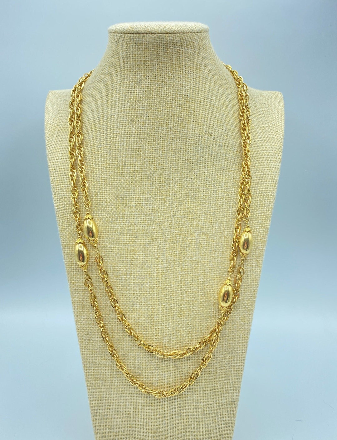 Vintage Monet Gold Chain Necklace, 70s Monet Necklace, 54 Inches - Etsy