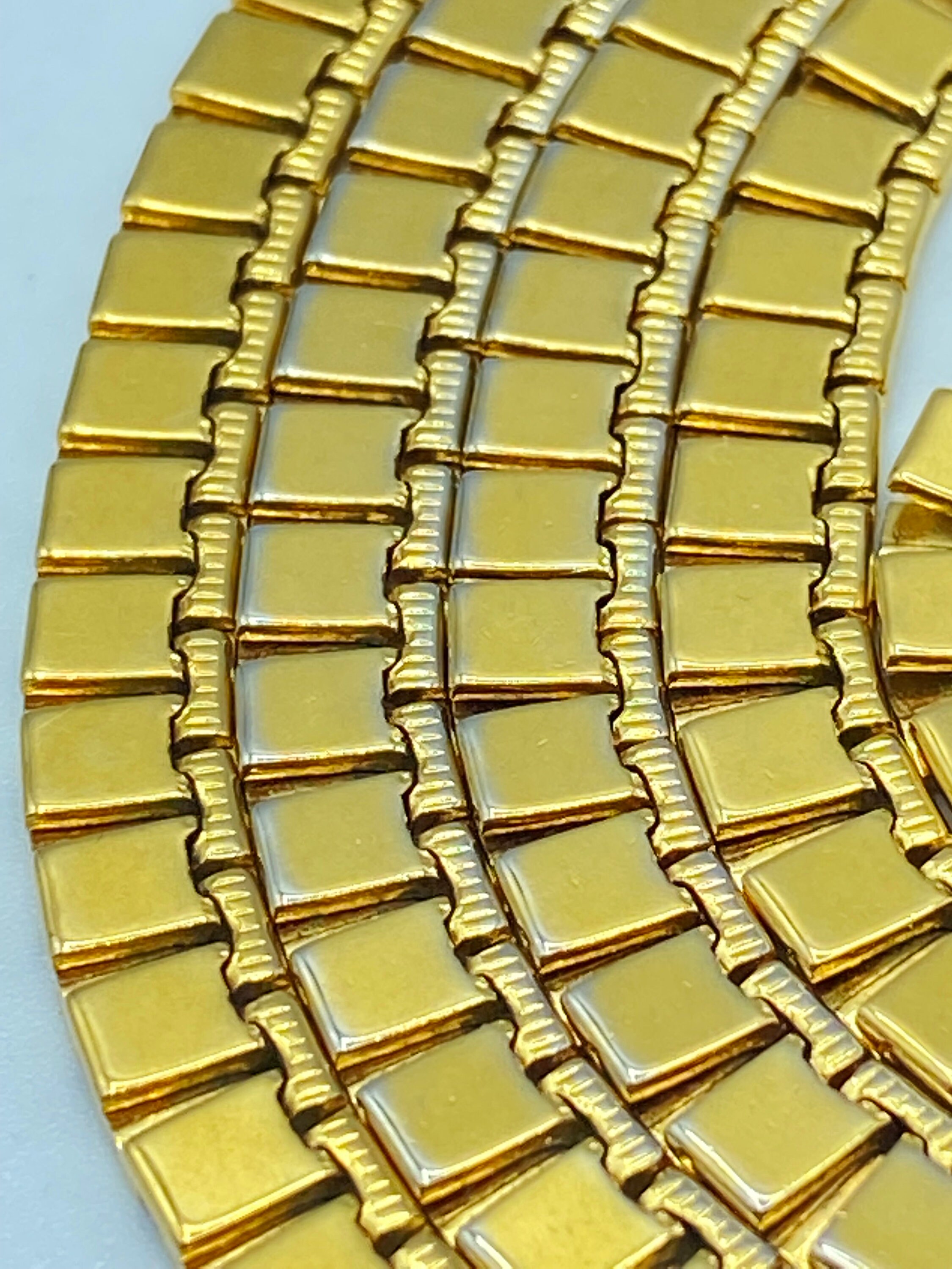 Vintage Monet Chain Necklace, Monet Gold Tone Chain, 70s Monet Necklace ...