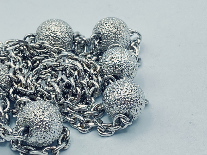 Vintage Monet Silver Necklace, 70s Monet Necklace, Monet Silver Tone ...